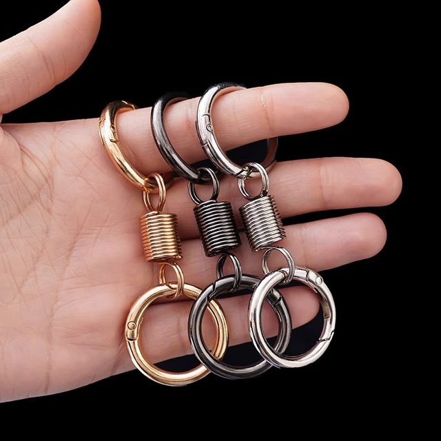 Keychain 2024 new spring double ring keychain creative women's buckle ...