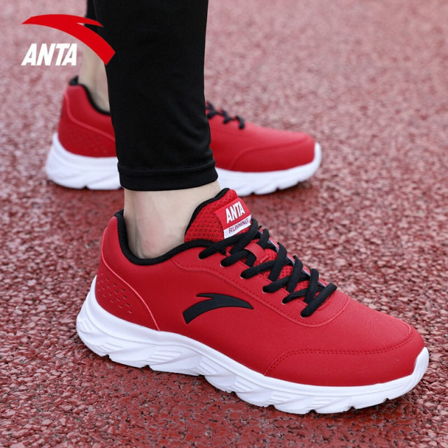 ANTA Men's Shoes Sports Shoes Spring Leather Versatile Wear-Resistant ...