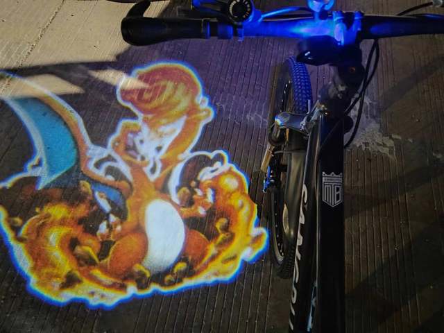Pikachu dynamic projection light mountain bike road bike night riding ...