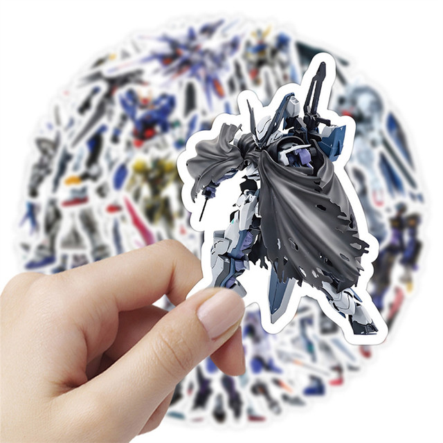 50 cool Gundam Mecha Warrior Anime Boy Reward Stickers Decorative ...
