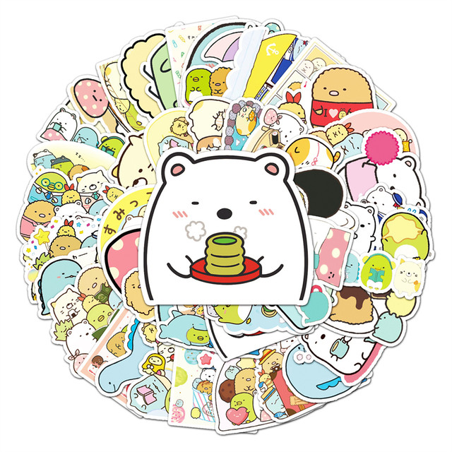 50 cartoon cute mini bio doodle personalized creative stickers ...