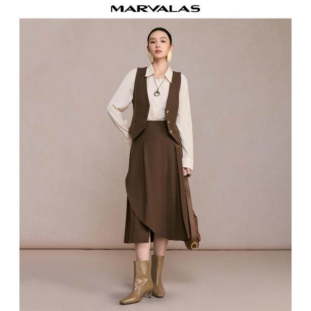 Mande Shi Short Vest 2024 Winter New Retro Stacking Design Sense Meirad ...