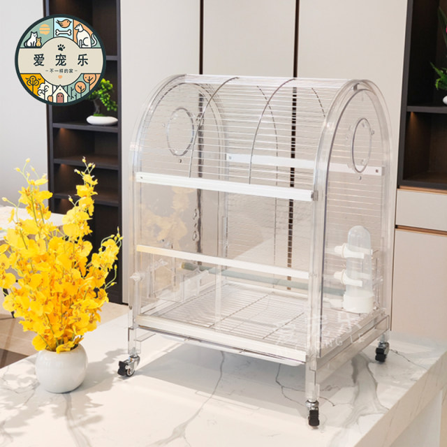 2025 new parrot cage, double-sided acrylic transparent household ...