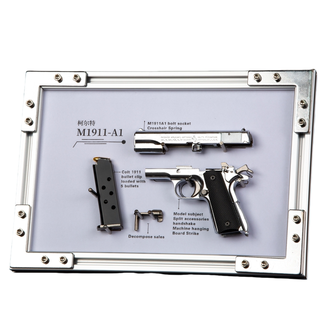 1:2.05 Military weapon gun hanging painting M1911 alloy gun model ...