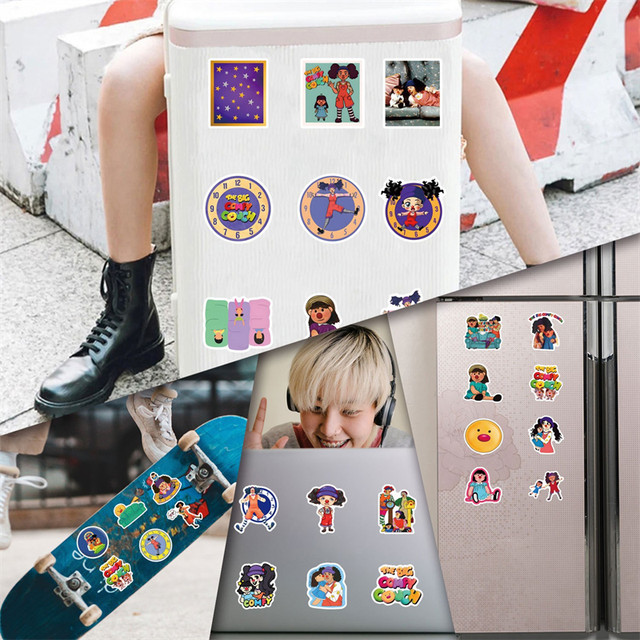 50 pictures anime dopamine clown girl waterproof niche stickers ...