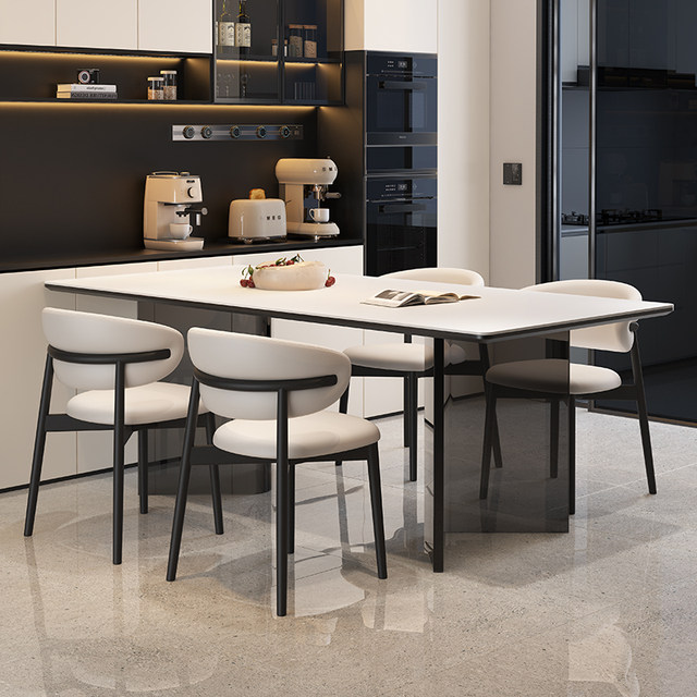 Suspended rock slab dining table and chair 25 years new small apartment ...
