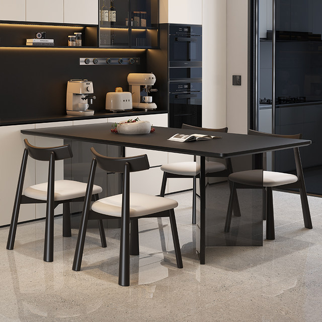 Suspended rock slab dining table and chair 25 years new small apartment ...