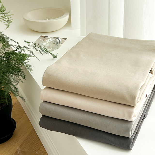 Washed cotton solid color quilt cover single piece 150x200x230 single ...