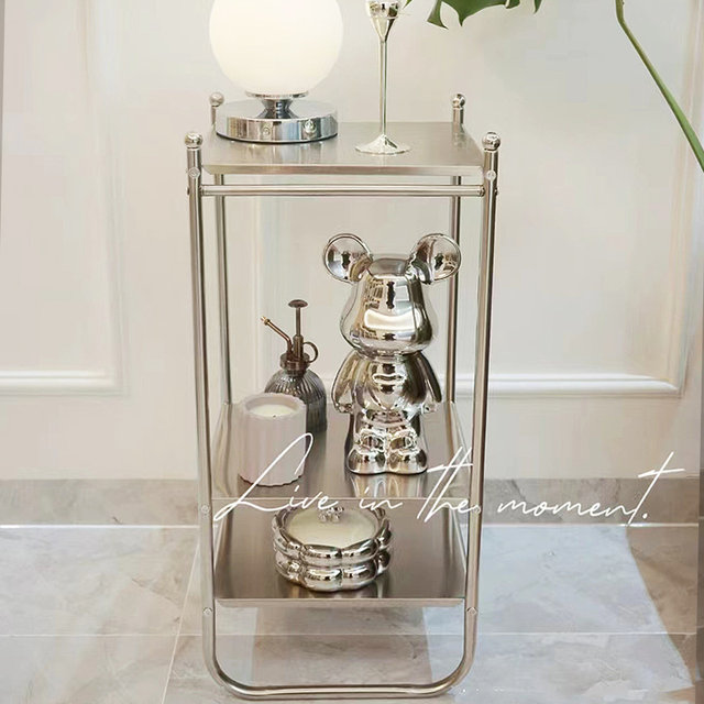 Medieval style bedside table small iron simple modern bedroom bedside ...