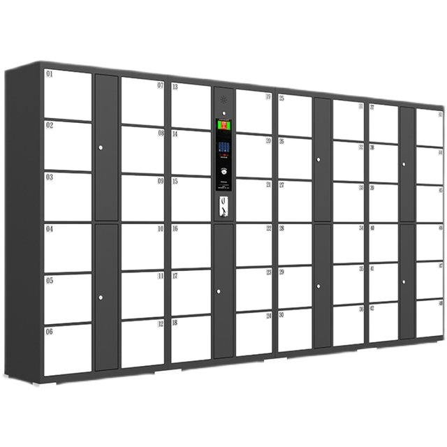 Supermarket storage cabinet shopping mall fingerprint barcode swipe ...