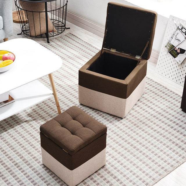 Storage stool dwarf stool solid wood stool shoe stool living room sofa ...