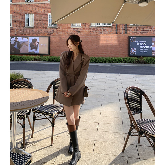 Special price! Retro strap suit jacket for women, spring and autumn ...