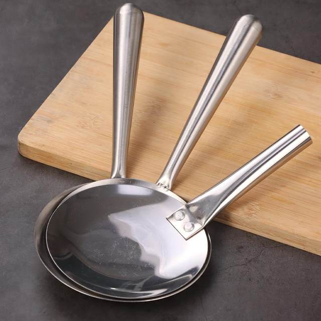 Stainless steel tofu spoon spoon round beating tofu brain special spoon ...