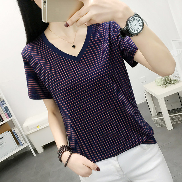 Summer plus size women's short-sleeved t-shirt for middle-aged mothers ...