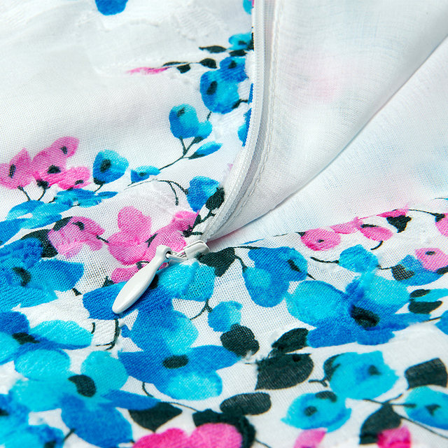 MINZE STYLE/Famous Shilu Autumn Lady Sleeveless Sweet Printed Dress