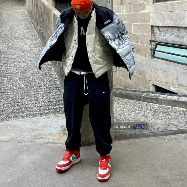 Nike Nike Lab men's autumn and winter velvet knitted sports and leisure leggings trousers and ...