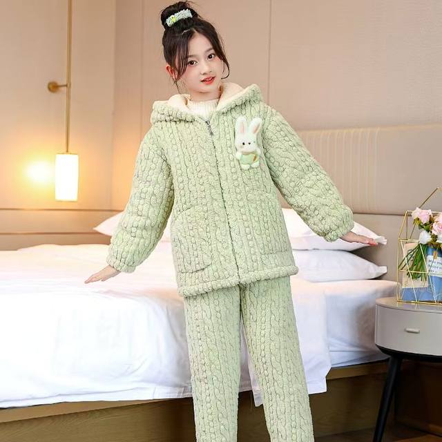 2024 new girl home service autumn and winter girls plus velvet ...