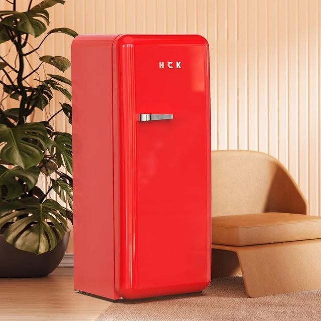 HCK Husky retro refrigerator refrigerated frozen beautiful home bedroom ...