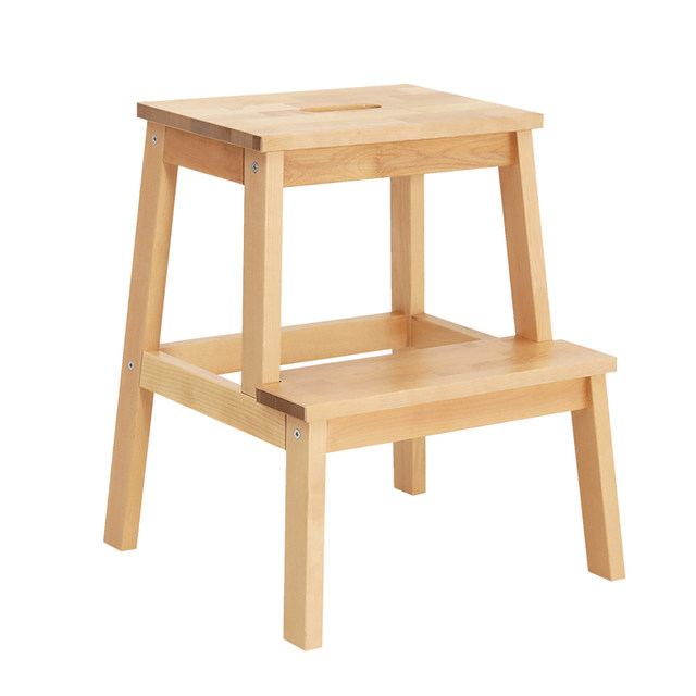 Solid wood step stool double-layer step stool foot stool small stair ...