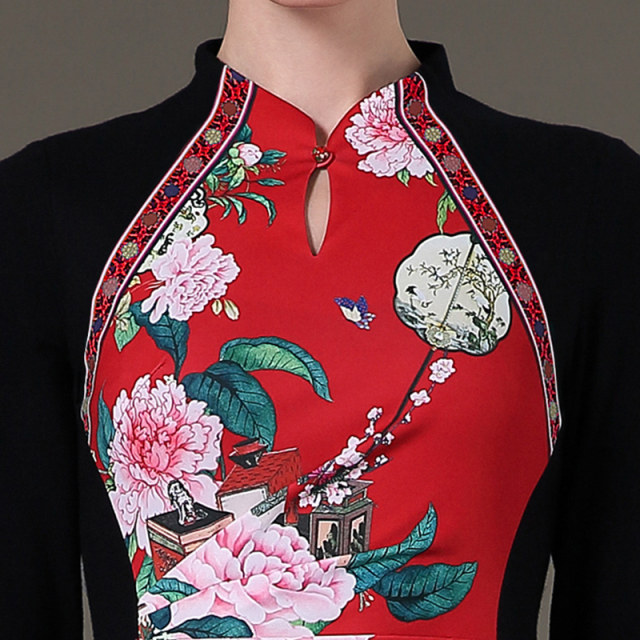 SUSSI/Antique 25 Spring Shopping Mall same Chinese style print banquet ...