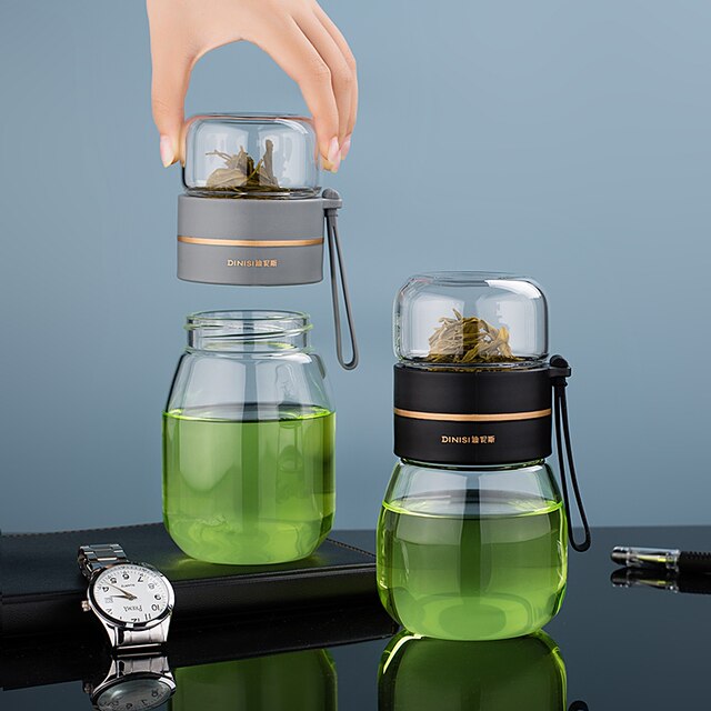 Tea water separation glass glass large -capacity men's cup resistant ...