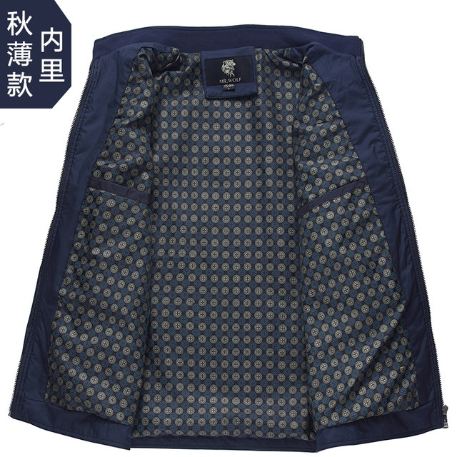 2021 new spring and autumn thin dad jacket middle-aged men's casual ...