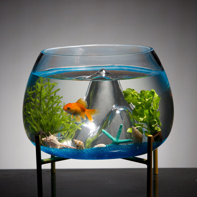 Creative Snow Mountain Fish Tank Aquarium Ecological Golden Fish Tank ...