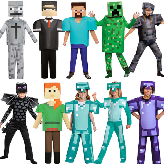 Minecraft Cosplay My World Game Armor Children Halloween Party Diamond ...