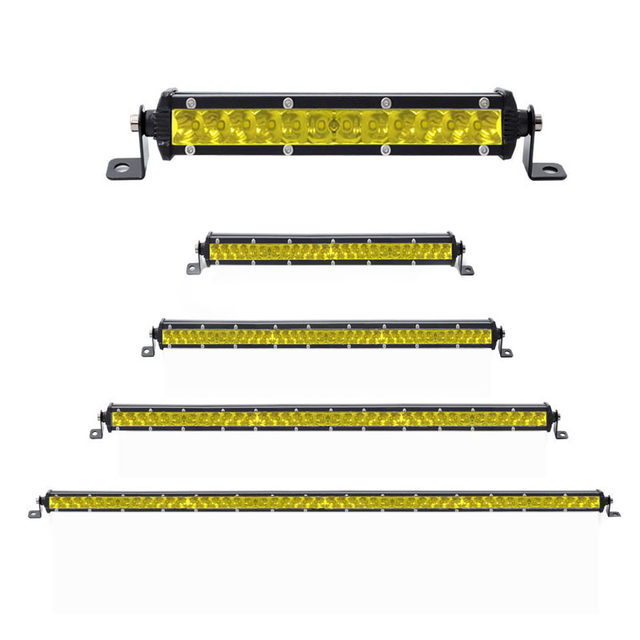 Car LED center grid light yellow light 12v24 volt truck bar light long ...