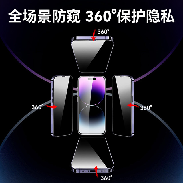 [360 degree anti-peep film] suitable for Apple 14pro tempered film 16XR13 mobile phone iphone15X ...