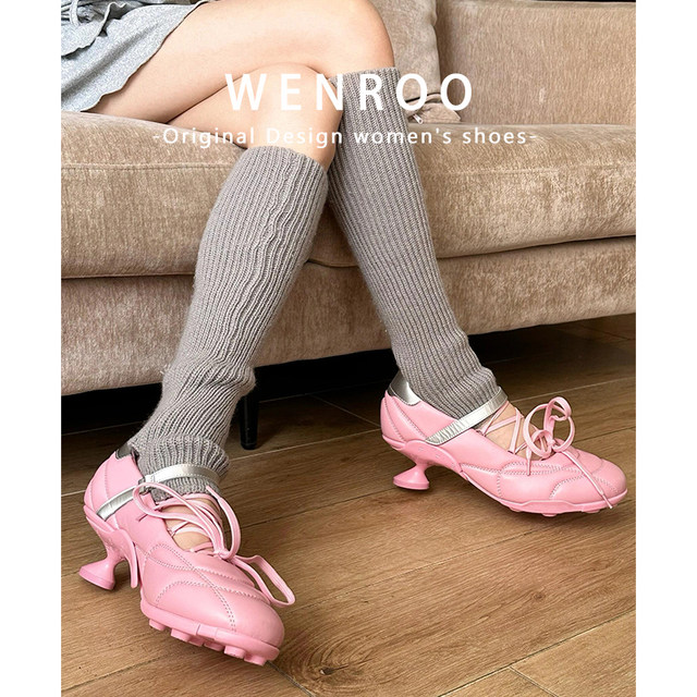 Niche designer interstellar silver fashion sports ballet high heels ...