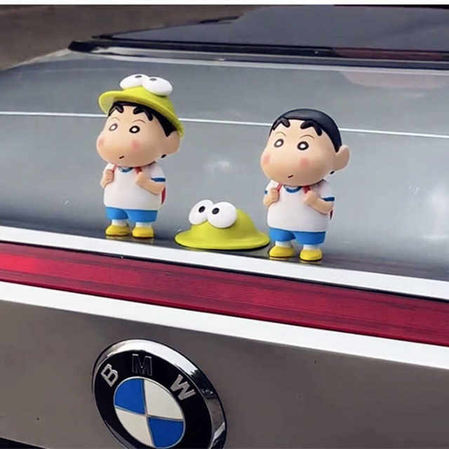 Cute frog Crayon Shin -pen trunk trunk car rear pendant roof decoration ...