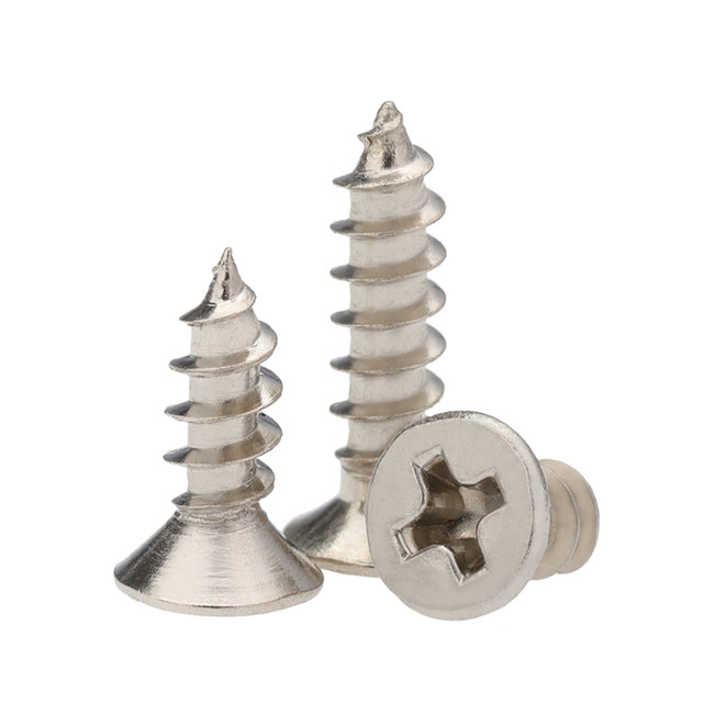 KA iron nickel-plated cross flat head high-strength self-tapping screws ...