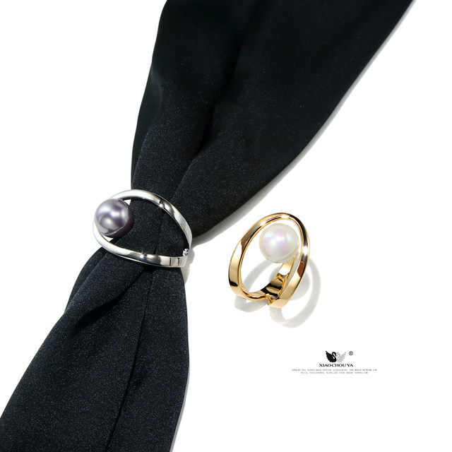Xiaoxiangfeng high-end silk scarf buckle, simple dual-purpose mini ...