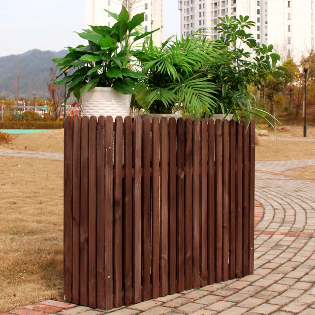 Flower trough partition outdoor flower stand fence anticorrosion wood ...