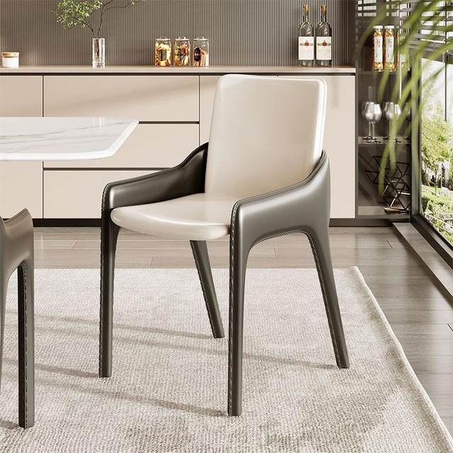 Italian minimalist horse saddle dining chair 2024 new home light luxury ...