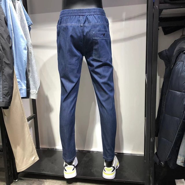 Brand Men's Clothing Mall Summer Thin Drawstring Men's Knitted Stretch ...