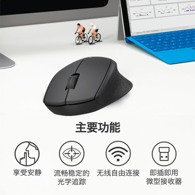 Logitech M330 wireless mouse light voice computer laptop office game ...
