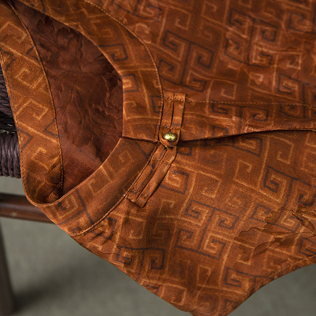 Silk art Silk fragrant cloud sao red cloud sao long top for women 100% ...