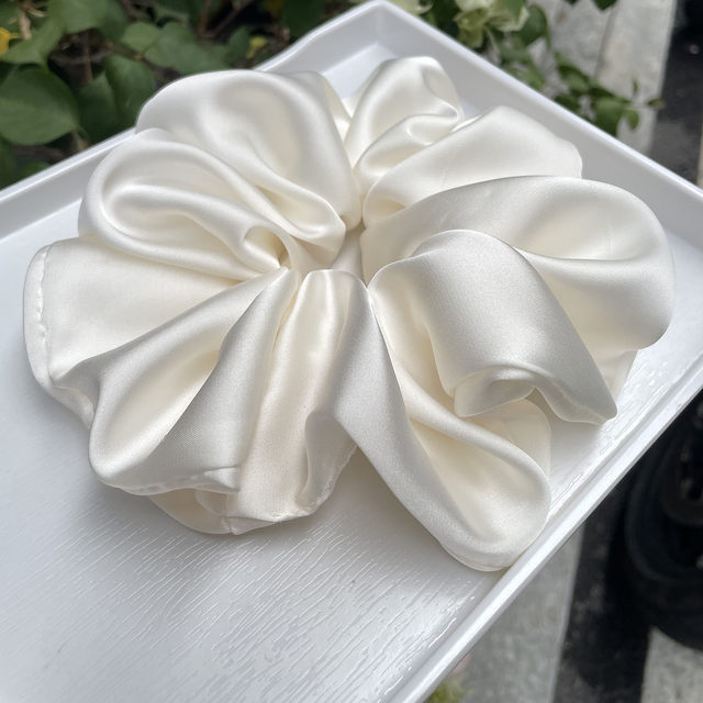 YUMMY INS style super large French elegant satin silk cloth wide hair ...