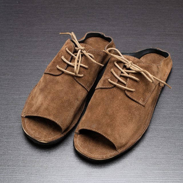 Cater Slipper Men's Summer Anti -Skating Word Slipper Breath Casual ...