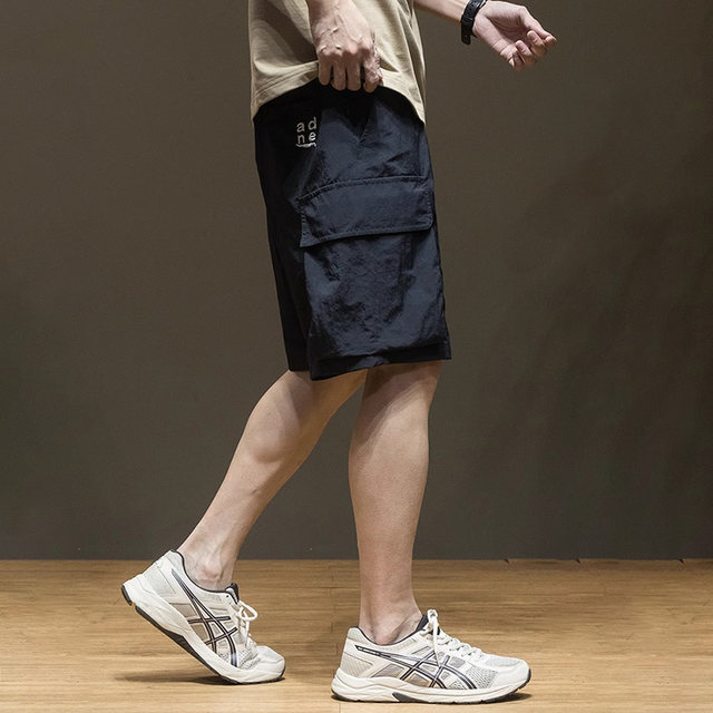 Large size quick-drying work shorts men's 2025 summer new men's five ...