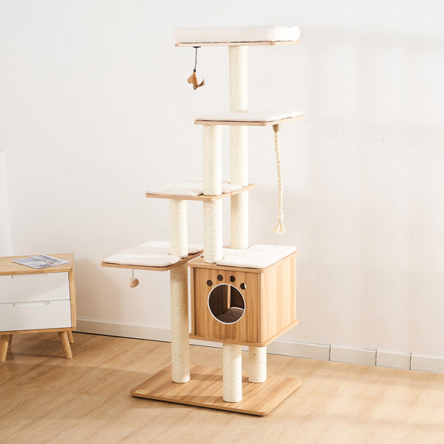 Kerry Catry wooden large luxury cat climbing rack wooden cat nest cat ...