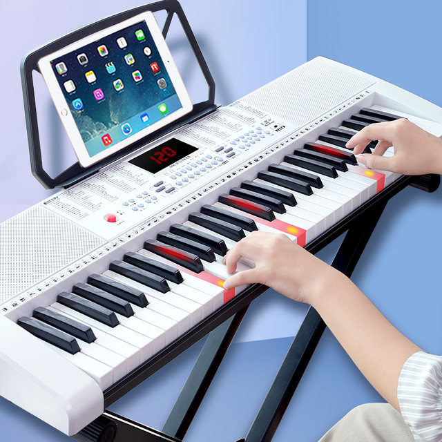 Meike white electronic piano adult children child beginner 61 key adult ...