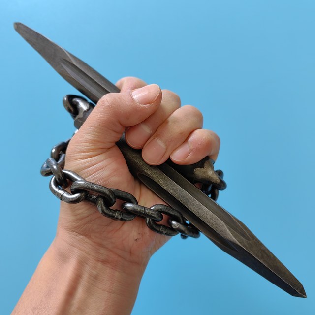 Handmade solid spring steel nunchaku self-defense portable nunchaku ...
