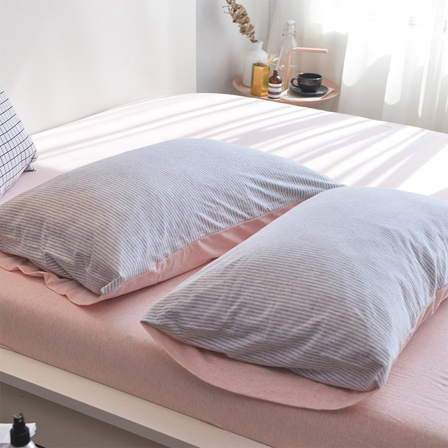 Tianzhu cotton pillowcase Japanese-style cotton knitted cotton single ...