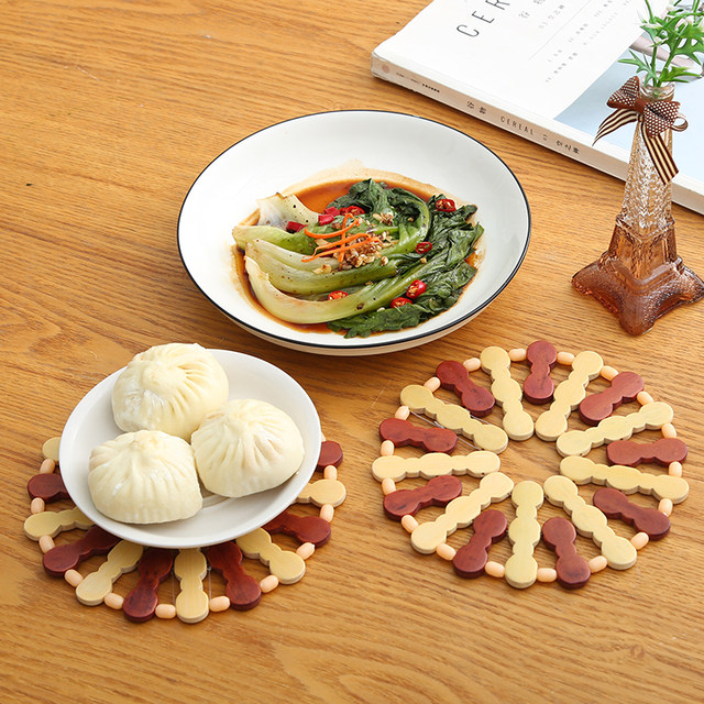 10-pack bamboo dish mats, insulation mats, dining table mats, coasters ...