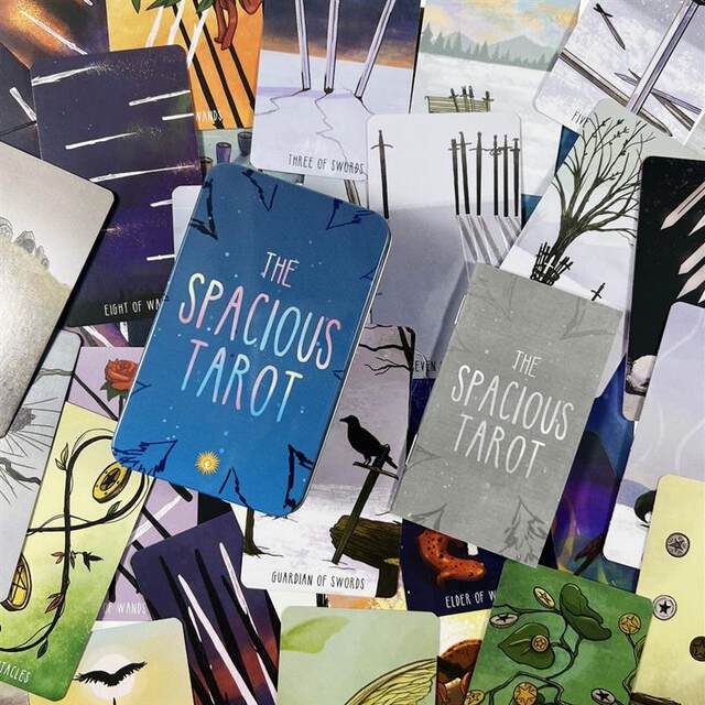 New iron box cute rabbit tower card Luo hidden truth oracle card white Numan neon moon cat card