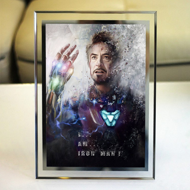 Avengers 4 The final battle Crystal photo frame Korean glass swing photo
