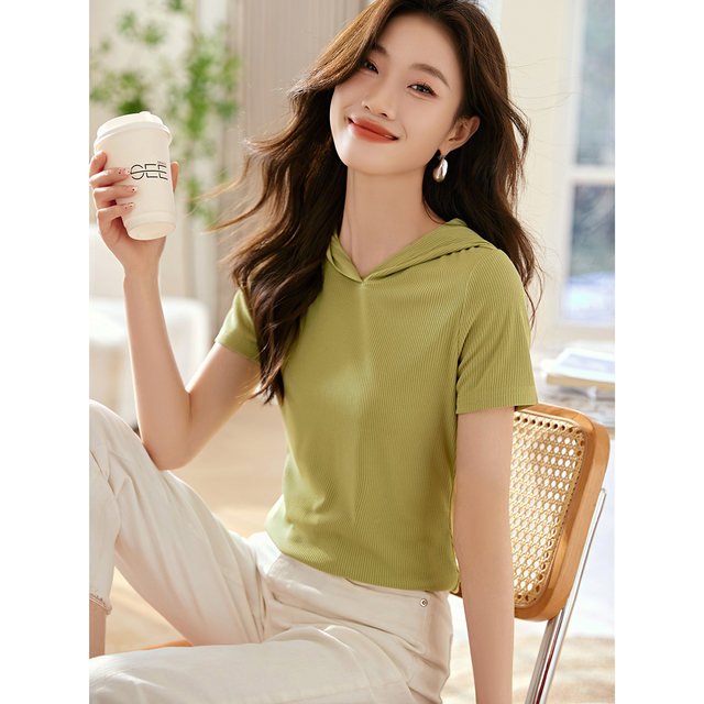 Mo Yi Yi Mei Casual Sental Sense Hat short -sleeved T -shirt 2024 ...
